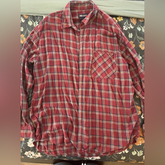 Faded Glory | Shirts | Mens Faded Glory Plaid Button Down Flannel Shirt ...